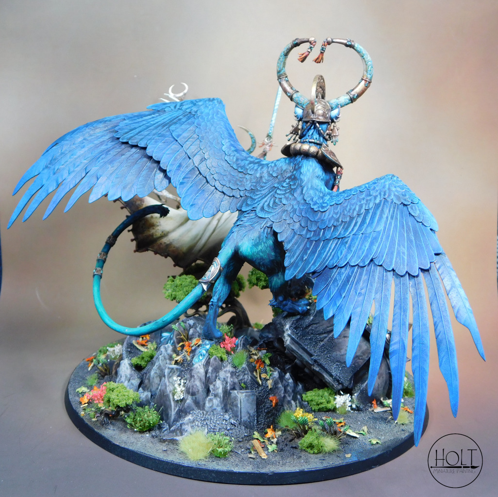 Archmage Teclis and Celennar, Spirit of Hysh – K.C. Holt Miniature Painting