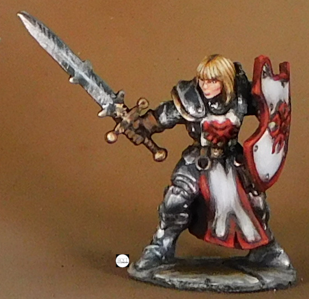 Ava Justinia, Female Templar, Human Paladin – K.C. Holt Miniature Painting