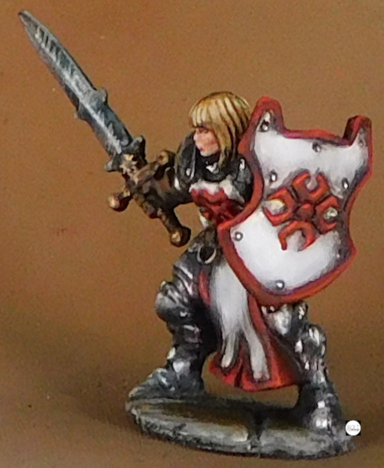 Ava Justinia, Female Templar, Human Paladin – K.C. Holt Miniature Painting